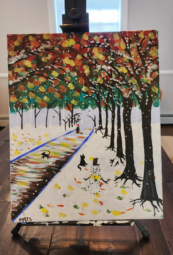 Romantic Winter Walk – Paint & Sip Studio New York